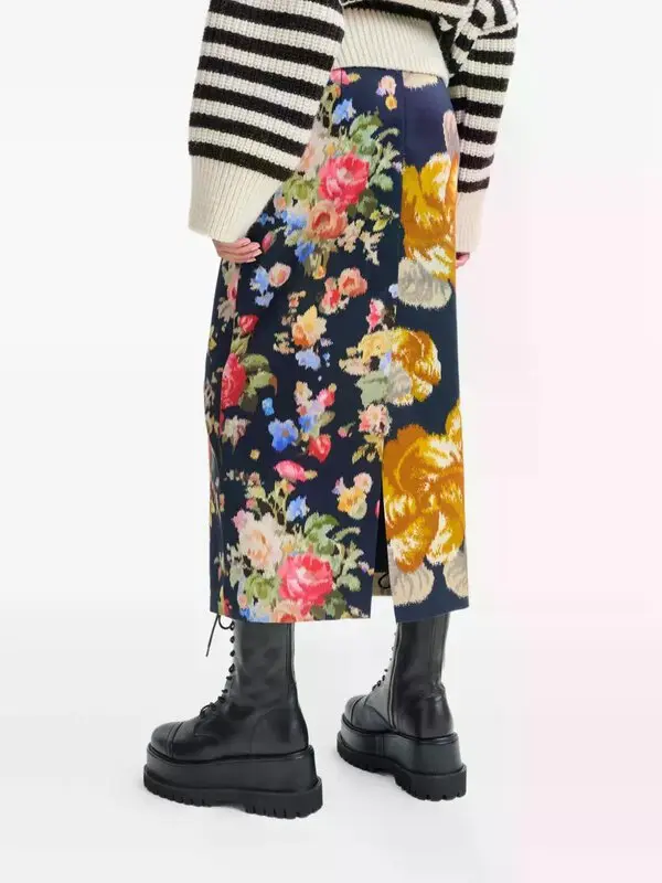 Essentiel Antwerp Floral-print Midi Skirt