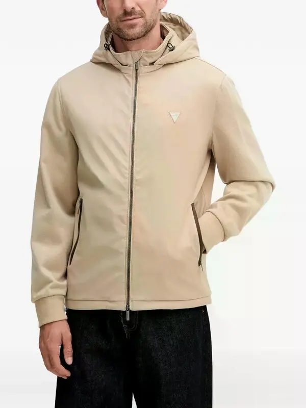 Guess Hooded Logo-patch Jacket