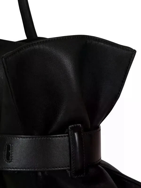 Balmain Anthem Buckled Shoulder Bag - Black