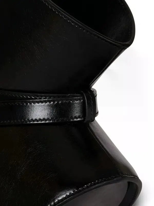 Balmain Belted Shoulder Bag - Black