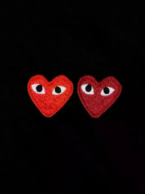 Play Comme Des Garcon Heart-patch Wool Cardigan