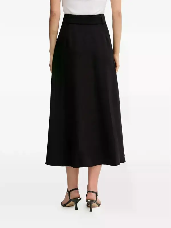 Dkny A-line Midi Skirt With Tie Waist