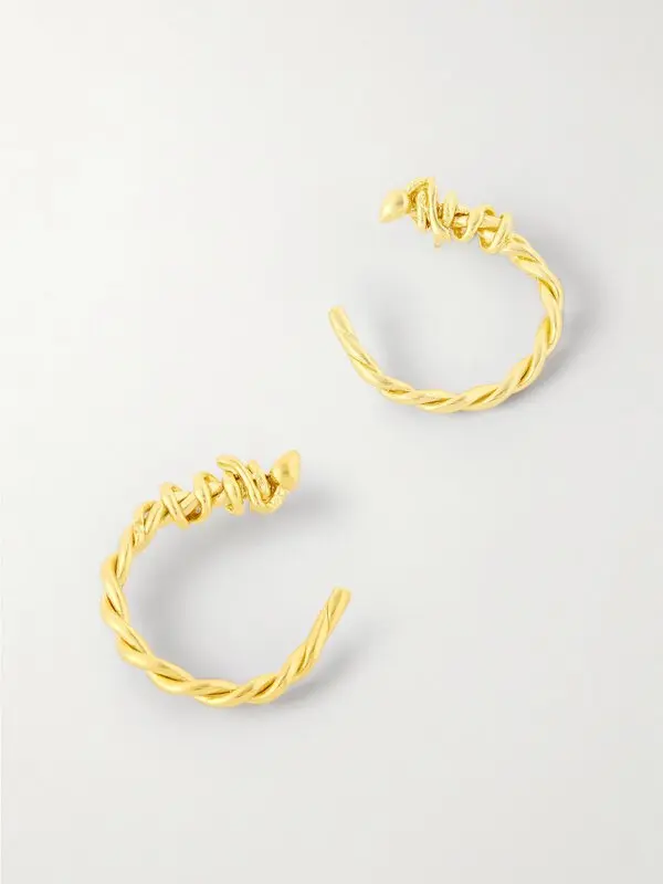 YSSO Snake-plated Hoop Earrings - Gold