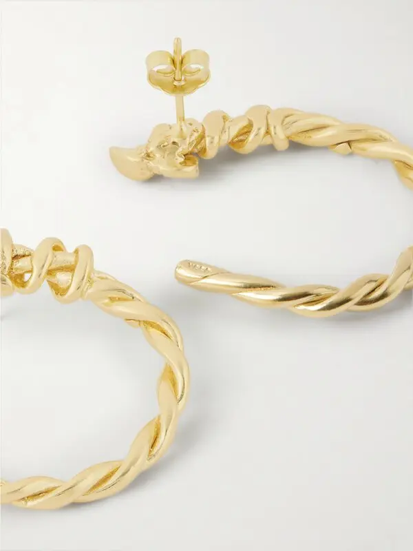 YSSO Snake-plated Hoop Earrings
