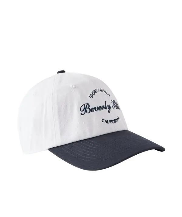 SPORTY & RICH Beverly Script Baseball Cap - Blue