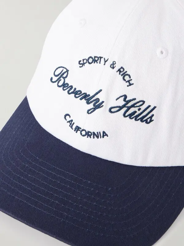 SPORTY & RICH Beverly Script Baseball Cap - Blue