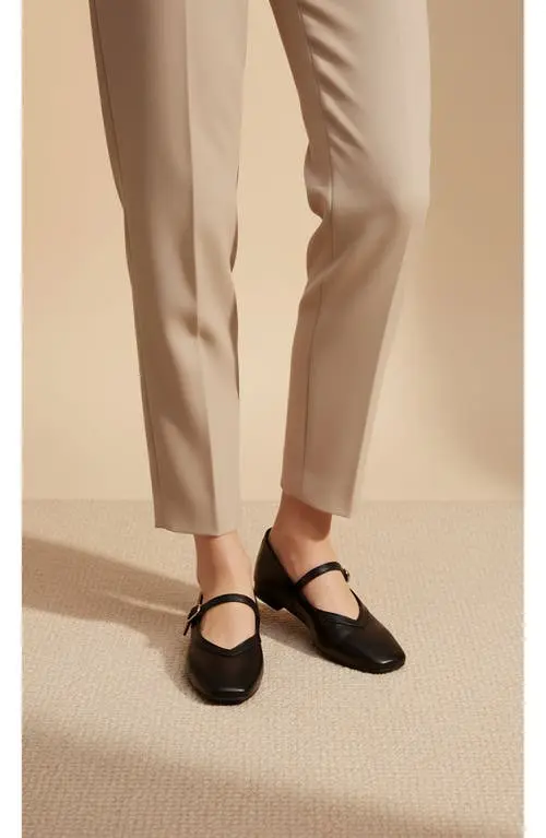 MENINA STEP Greta Leather Mary Jane Flat