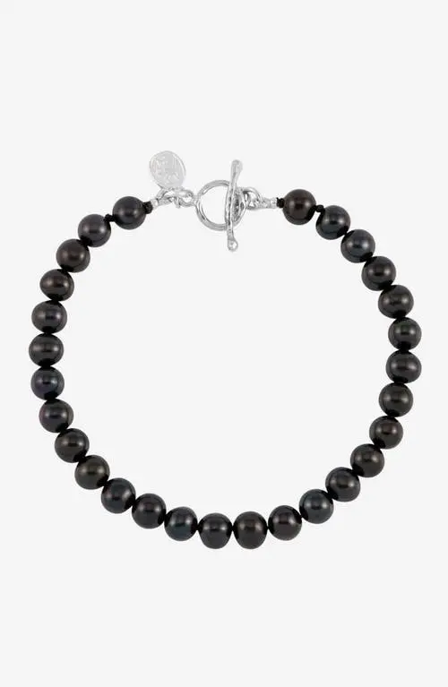 DOWER & HALL Black Pearl And Bracelet - Sterling Silver