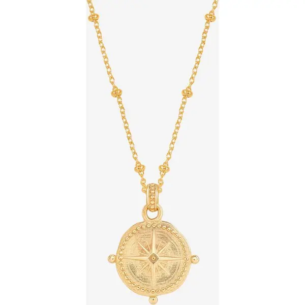 DOWER & HALL True North Talisman Pendant - Yellow Gold Vermeil