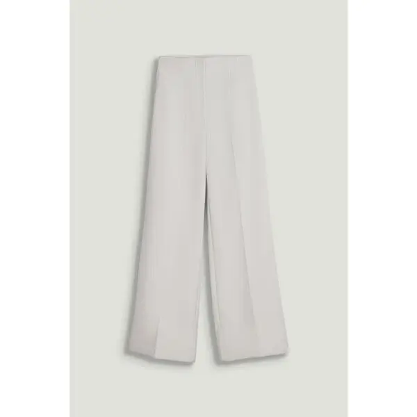 NOCTURNE Cuffed Wide-leg Trousers - White