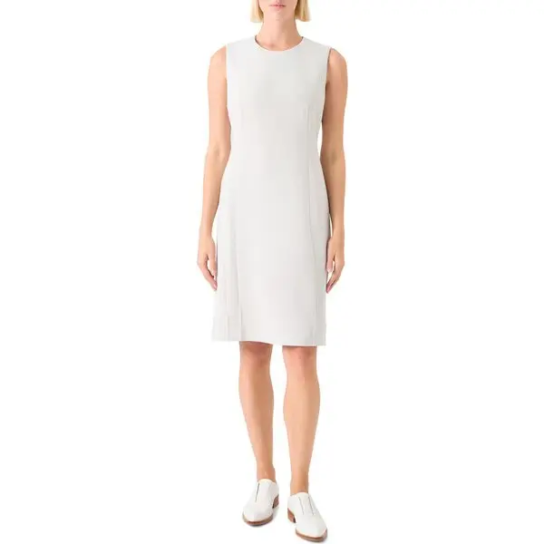 Akris Sleeveless Wool Sheath Dress - Greige