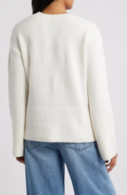 Bobeau Love Embroidery Sweater