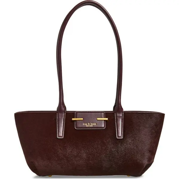 Rag & Bone Realm Leather Satchel - Blackberry Calf Hair