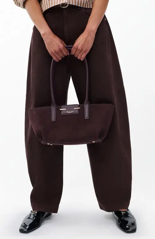 Rag & Bone Realm Leather Satchel - Blackberry Calf Hair