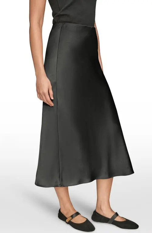 Donna Karan New York Satin Midi Skirt