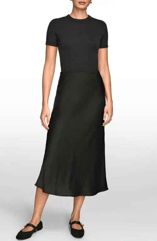 Donna Karan New York Satin Midi Skirt