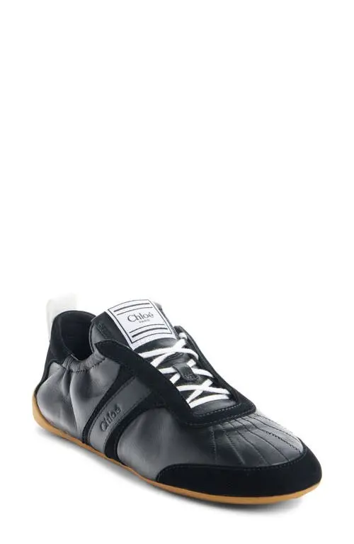 Chloé Leather Kick Sneaker - Black