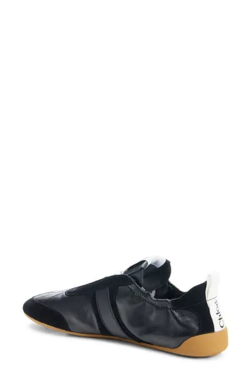 Chloé Leather Kick Sneaker - Black