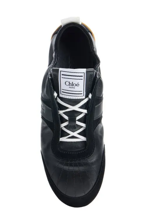 Chloé Leather Kick Sneaker - Black