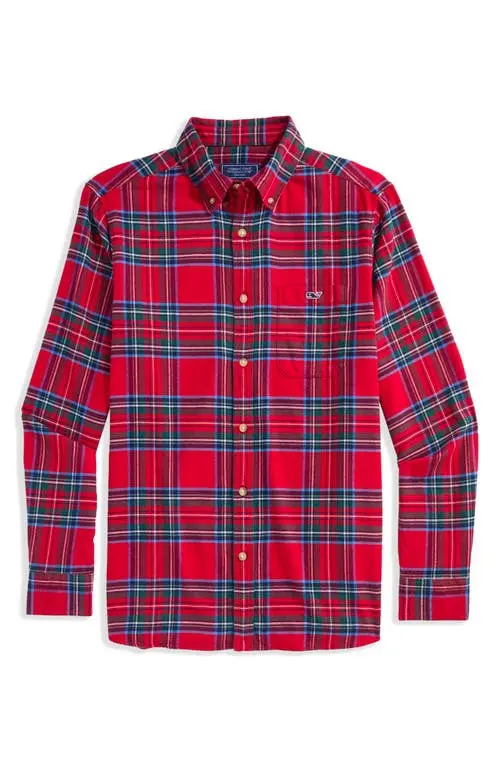 Vineyard Vines Winterberry Plaid Cotton Flannel Button-down Shirt