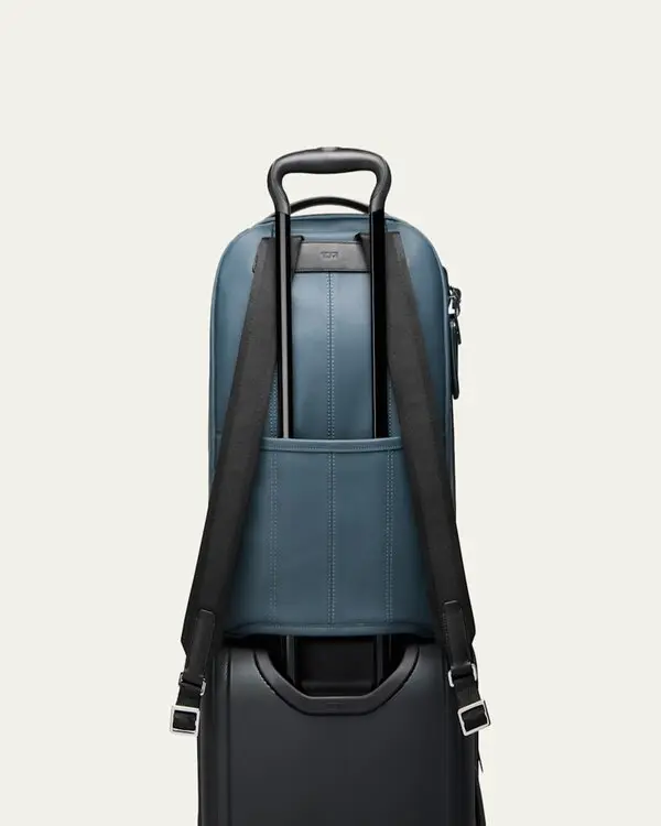 Tumi Leather Backpack - Black