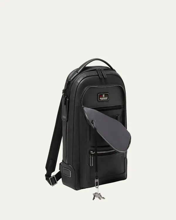Tumi Leather Backpack - Black
