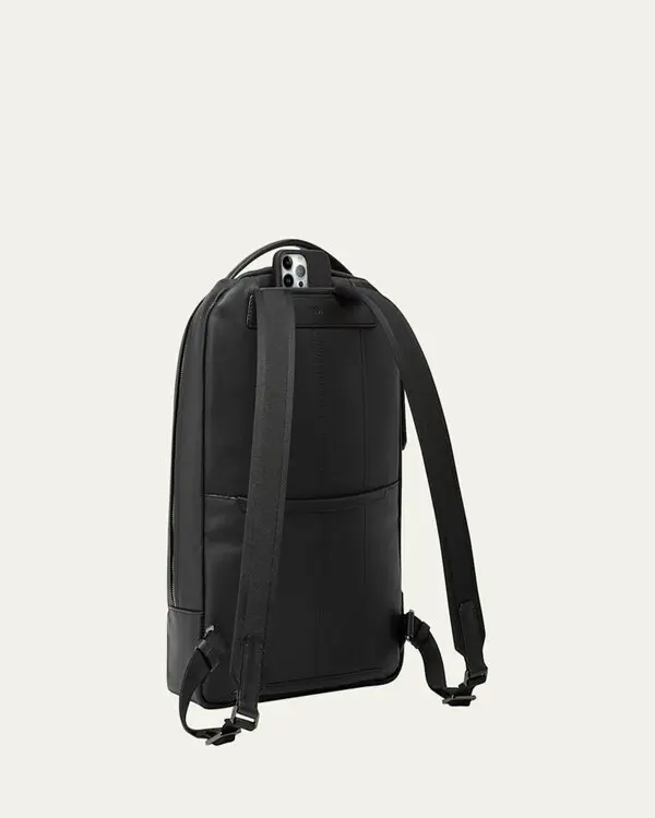 Tumi Leather Backpack - Black