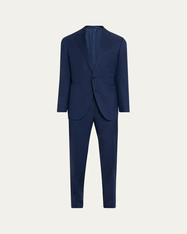 Cesare Attolini Wool Chevron 130 Two-piece Suit
