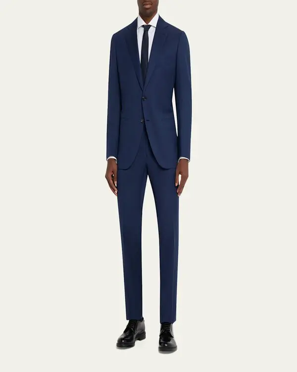 Cesare Attolini Wool Chevron 130 Two-piece Suit