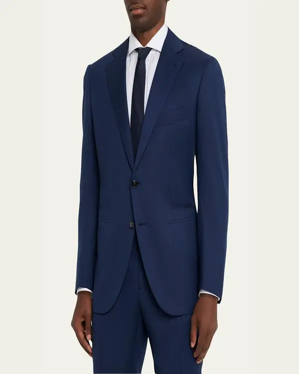 Cesare Attolini Wool Chevron 130 Two-piece Suit