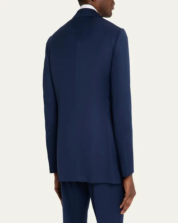 Cesare Attolini Wool Chevron 130 Two-piece Suit