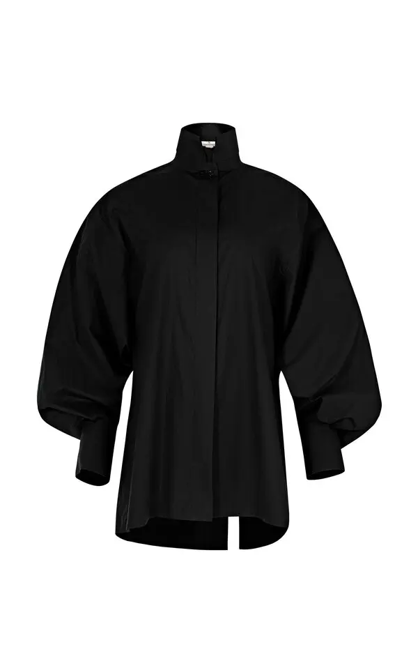 DI STAVNITSER Milena High-neck Cotton Top - Black