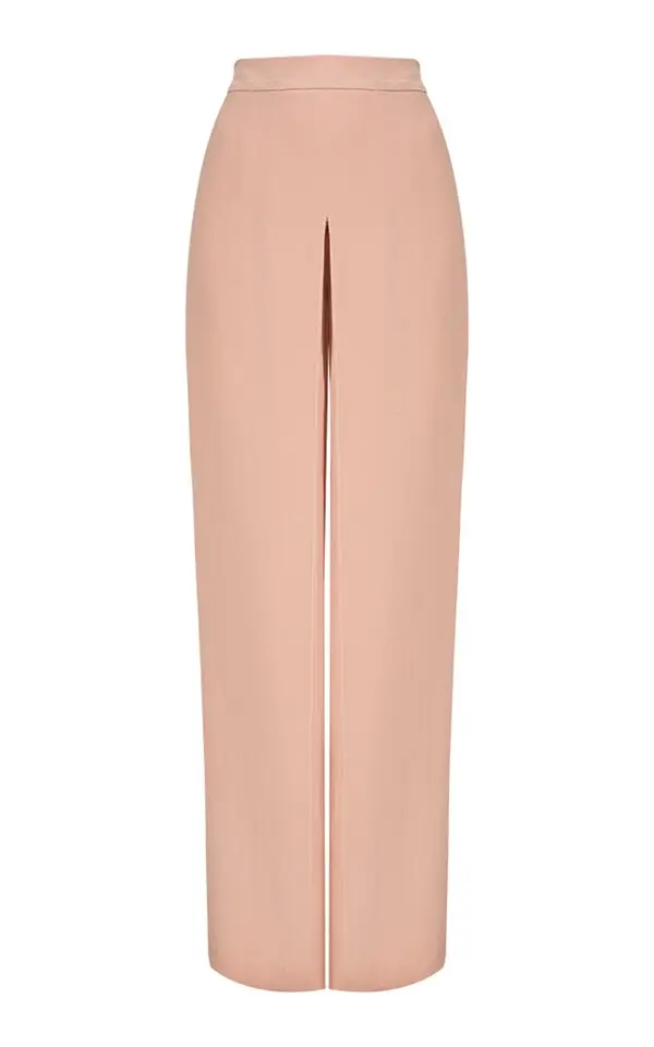 DI STAVNITSER Origami Pleated Crepe Wide-leg Pants - Pink
