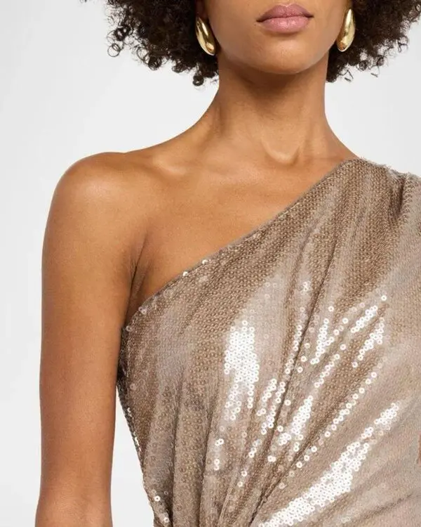 MILLY Porsha One-shoulder Sequin Gown
