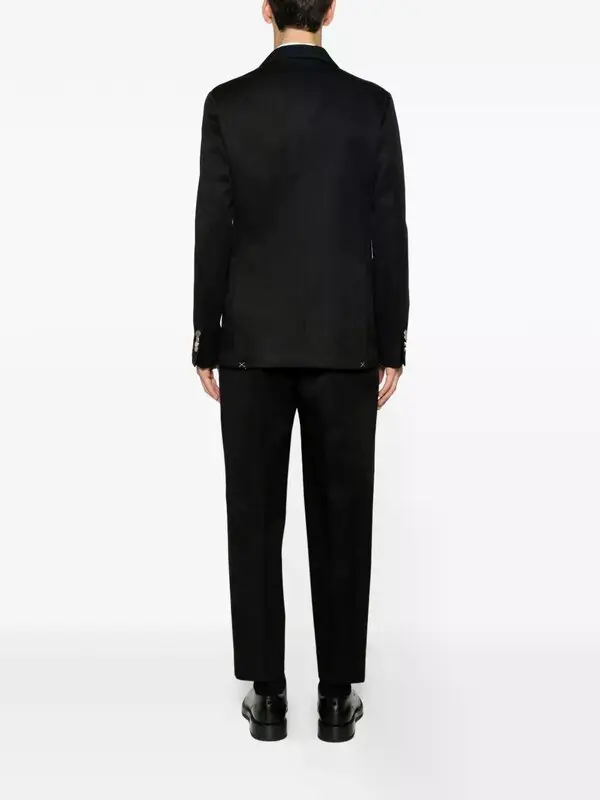BRIGLIA 1949 Bolgheri Wool Double-breasted Suits - Black