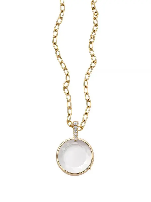 Loquet 18k Yellow Diamond Lyra Locket Necklace - Gold