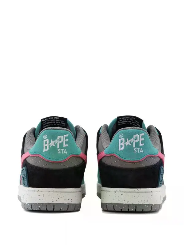 A BATHING APE Star Appliqué Oxford Shoes - Blue