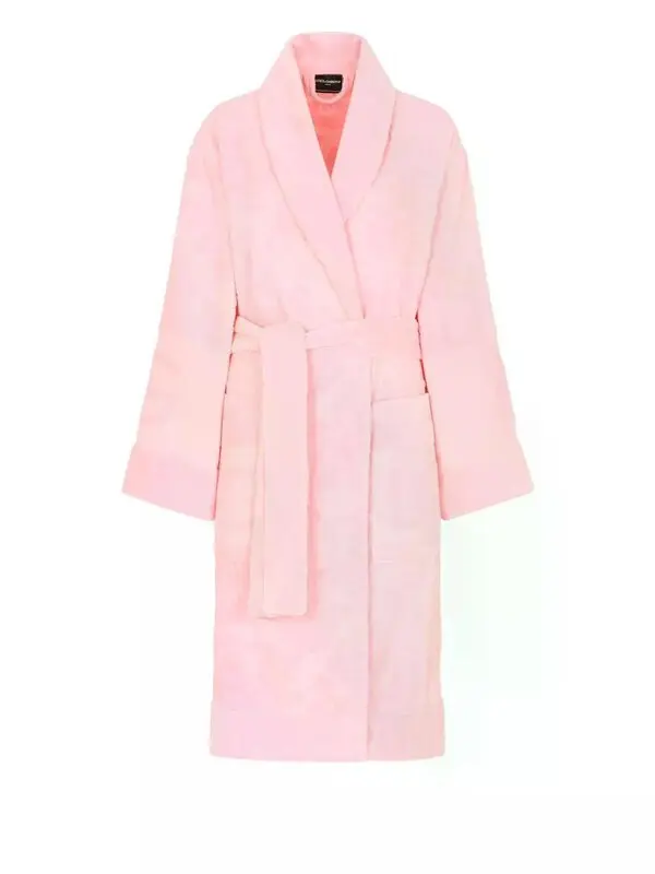 DOLCE & GABBANA CASA Patch-pocket Bathrobe - Pink