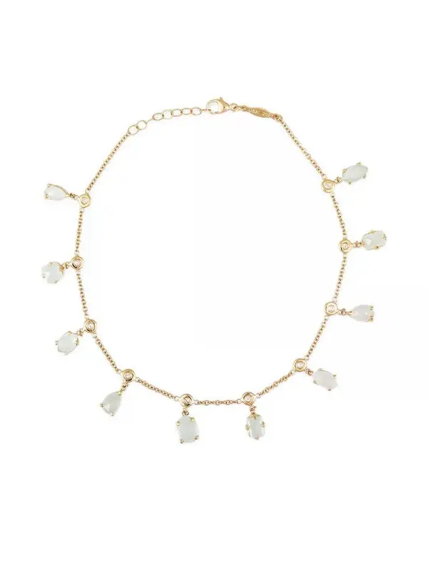 Jacquie Aiche 14k Yellow Aquamarine Shaker Anklet - Gold