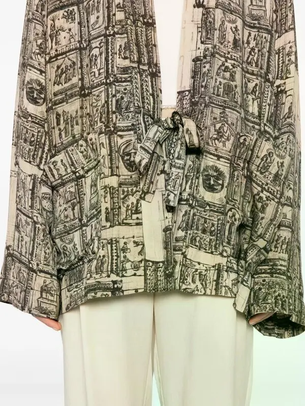 UMA WANG Tie-waist Graphic Jacket
