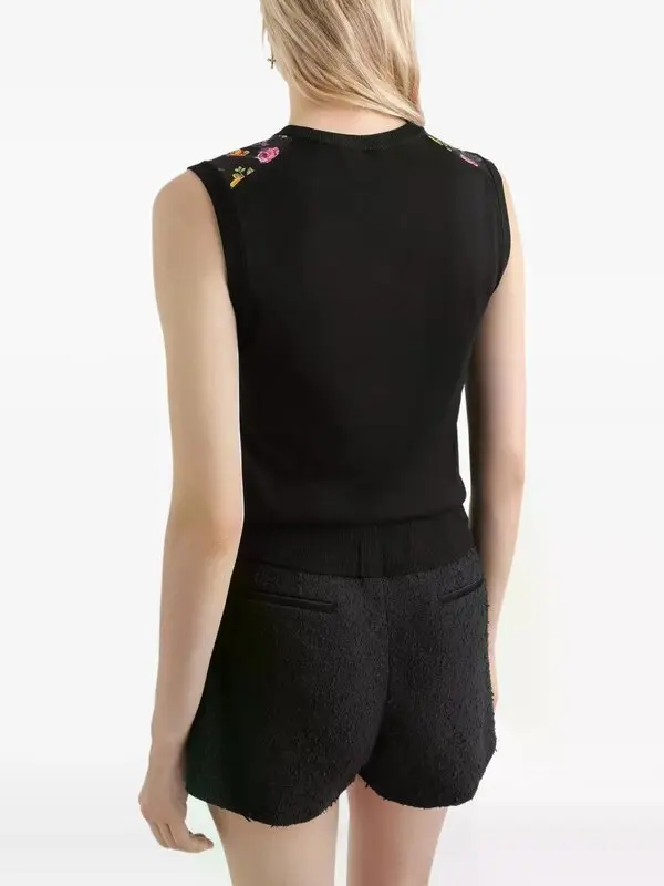 Dolce & Gabbana Floral Tank Top - Black