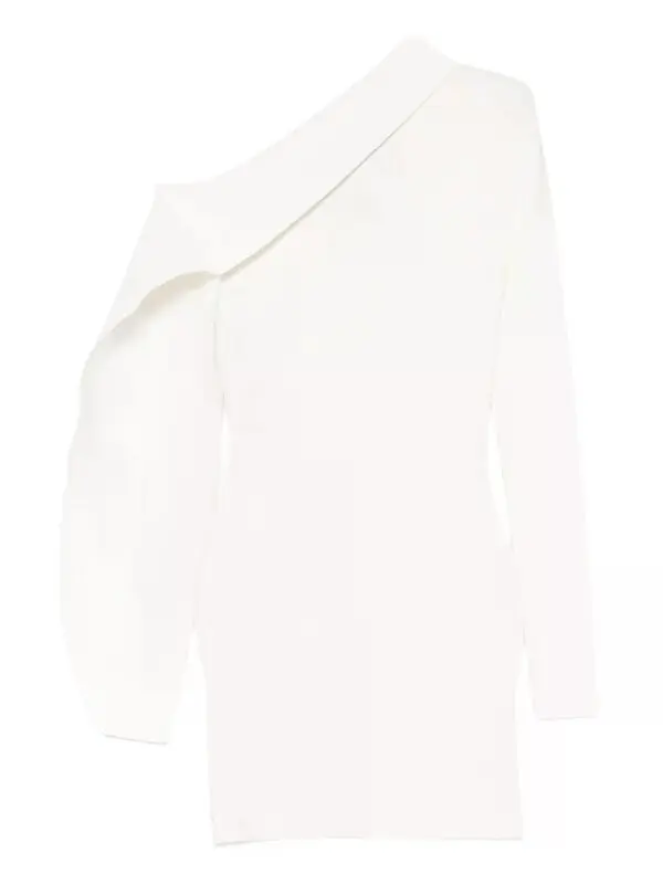 David Koma Asymmetric Mini Dress - White