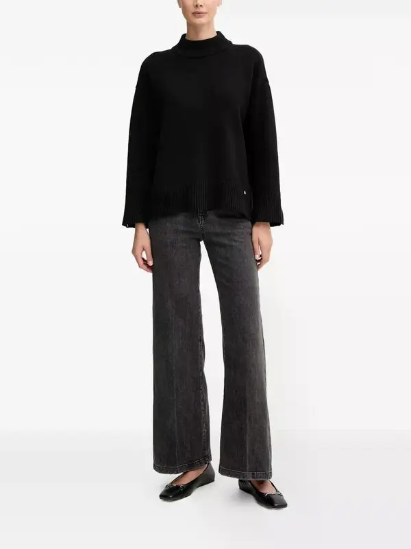 Dkny Ribbed Funnel-neck Knitwear