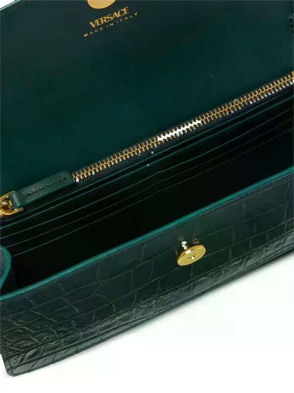 Versace Medusa '95 Croc-embossed Wallet