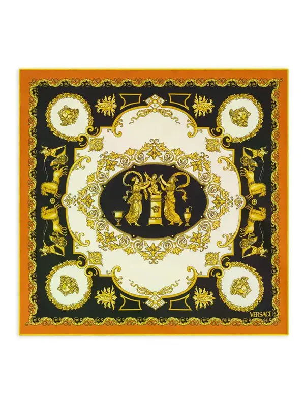 Versace Medusa Baroque Scarf - Black