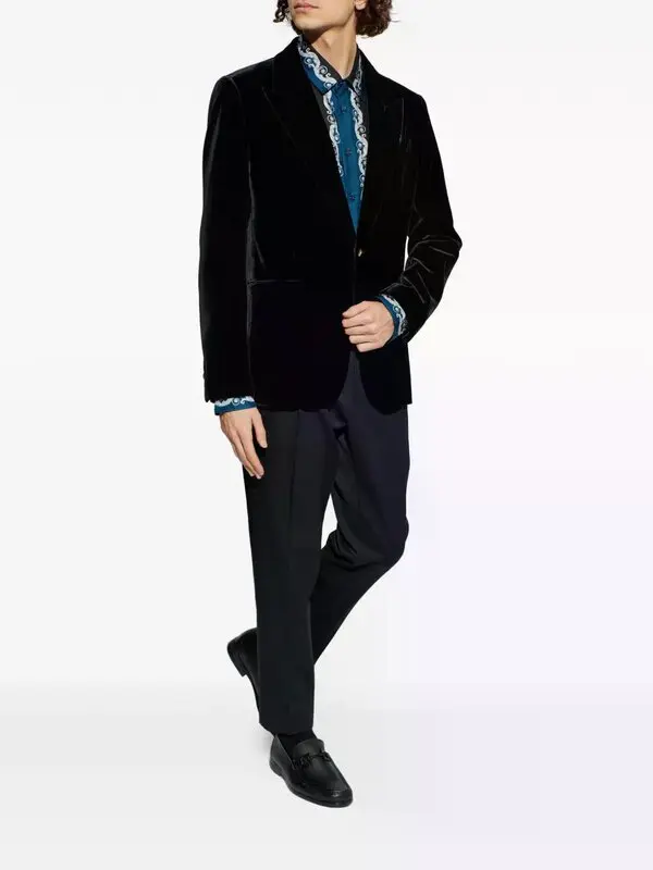 Versace Medusa Button Velvet Blazer