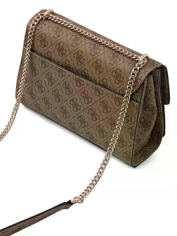 Guess Monogram Pattern Chain Satchel