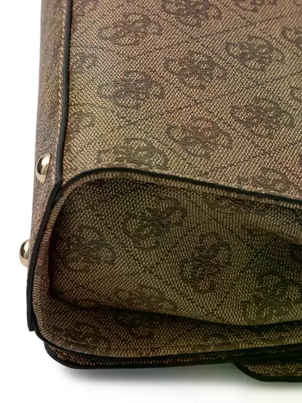 Guess Monogram Pattern Chain Satchel