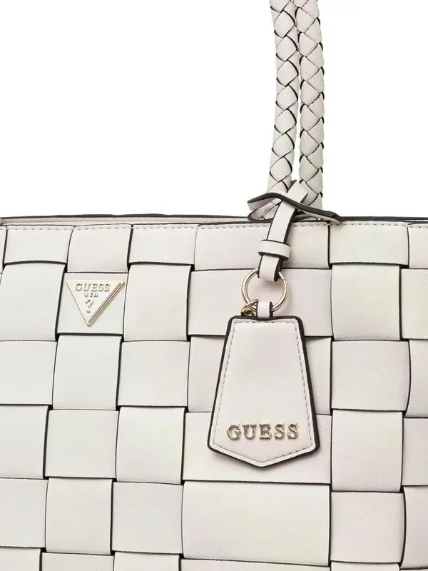 Guess Woven Braided-handle Tote Bag
