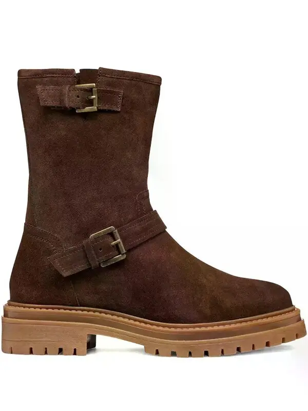 Geox Buckle-embellishment Suede Boots